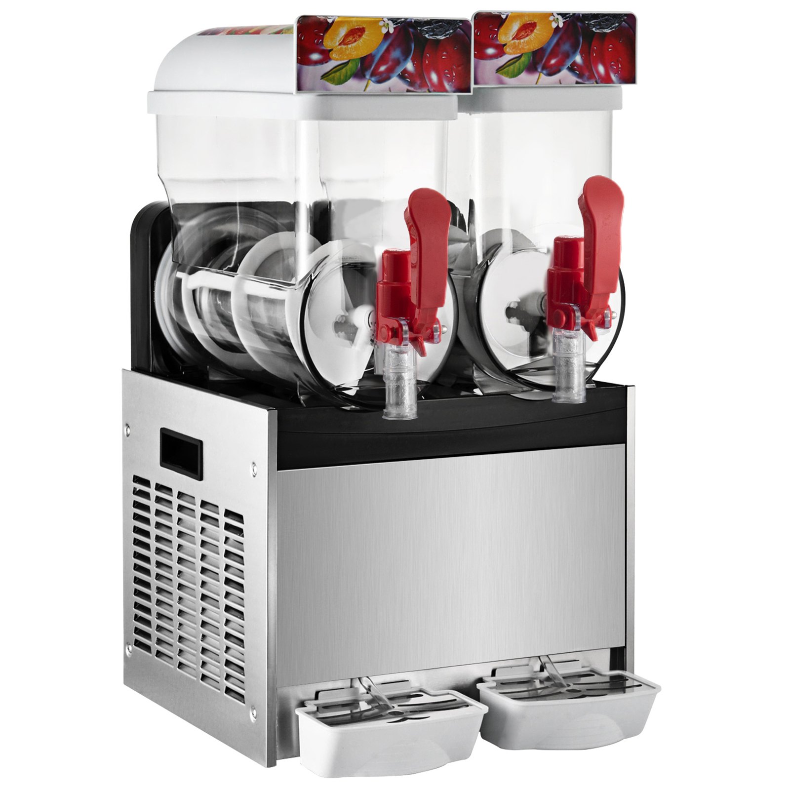 VEVOR Kommerziell Slusheis Maschine 15 L x 2, Slush Eismaschine 400 W ...