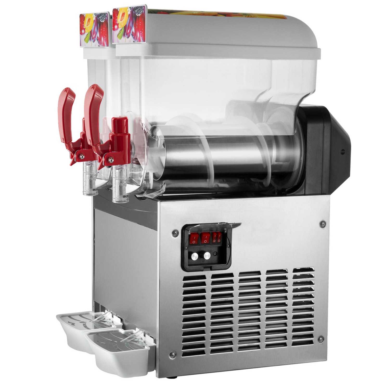 VEVOR Kommerziell Slusheis Maschine 15 L x 2, Slush Eismaschine 400 W ...