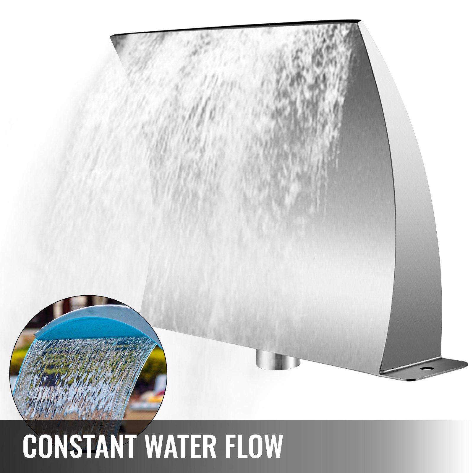 VEVOR Schwalldusche Pool Edelstahl SS 304, Schwallbrause SFD400 ...