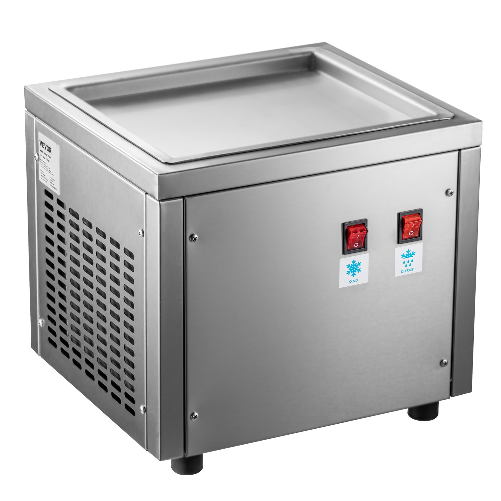 VEVOR 280 W Kommerzielle Roll-Eismaschine Gebratenes Eis Maschine, Ice ...