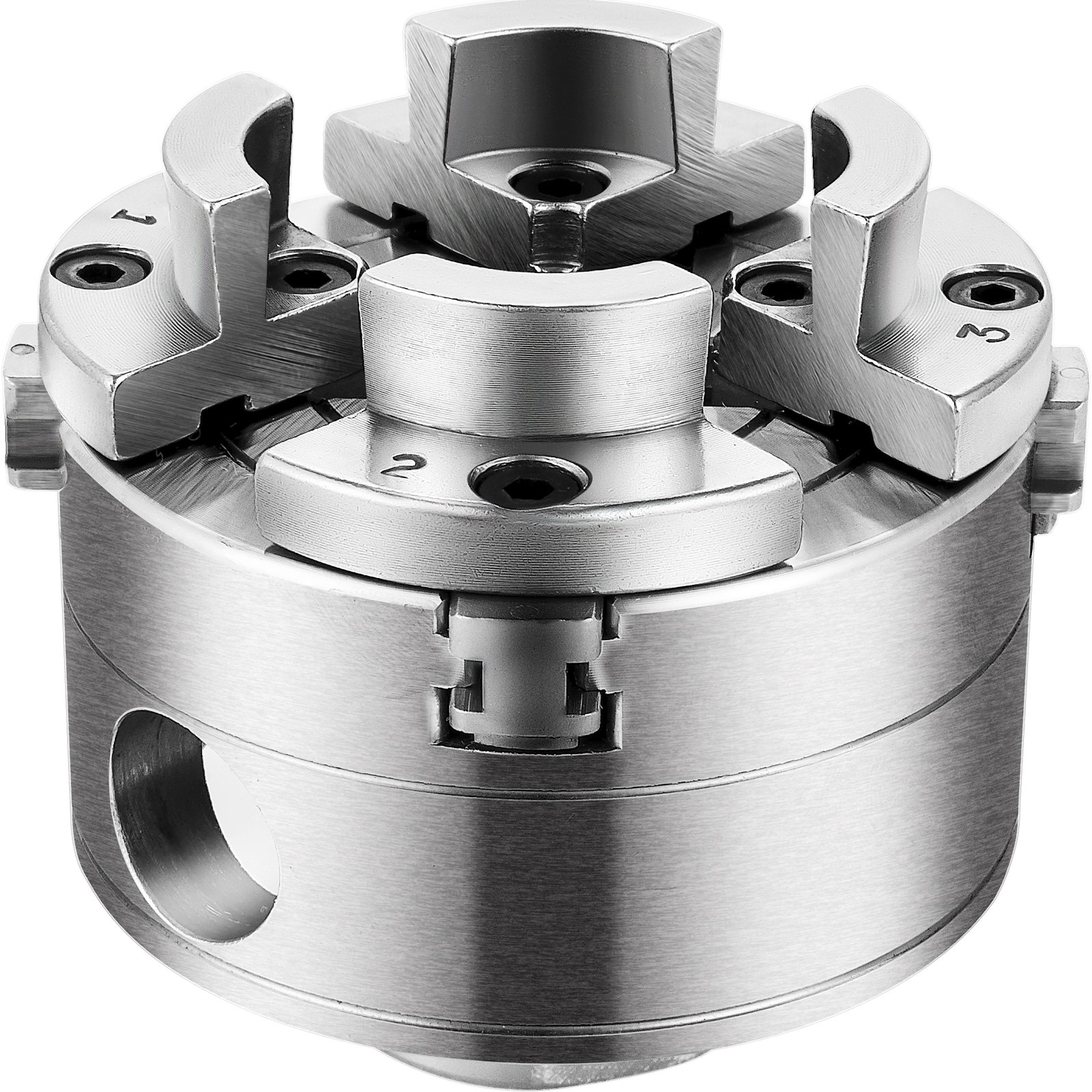 VEVOR Vierbackenfutter 69,8 mm, Drehfutter Gewinde 1 Zoll x 8 TPI, Holzverbeitungsdrehfutter, 4 ...