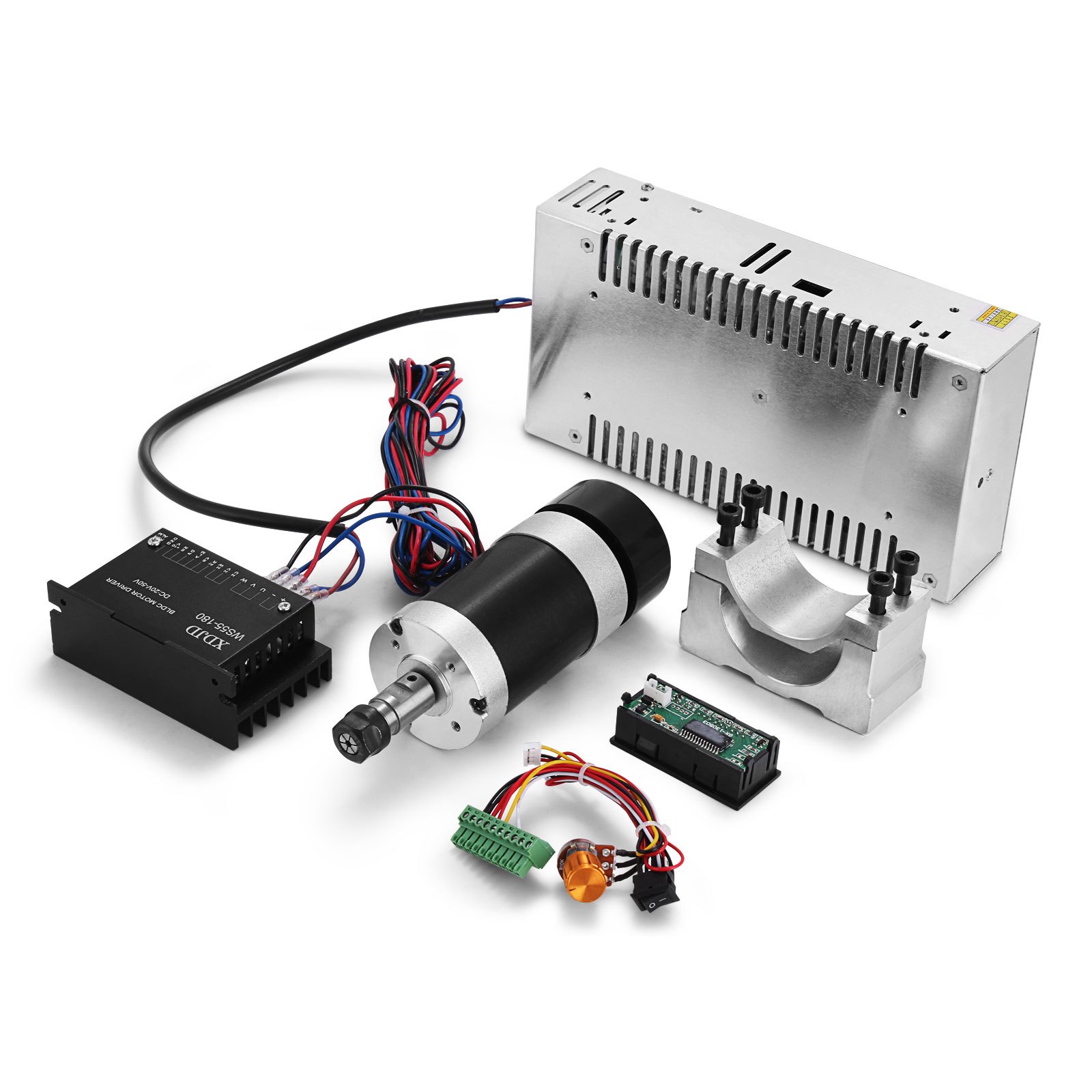 Cnc 0.4kw Brushless Spindle Motor Frässpindel & Schaltnetzteil & Pwm ...