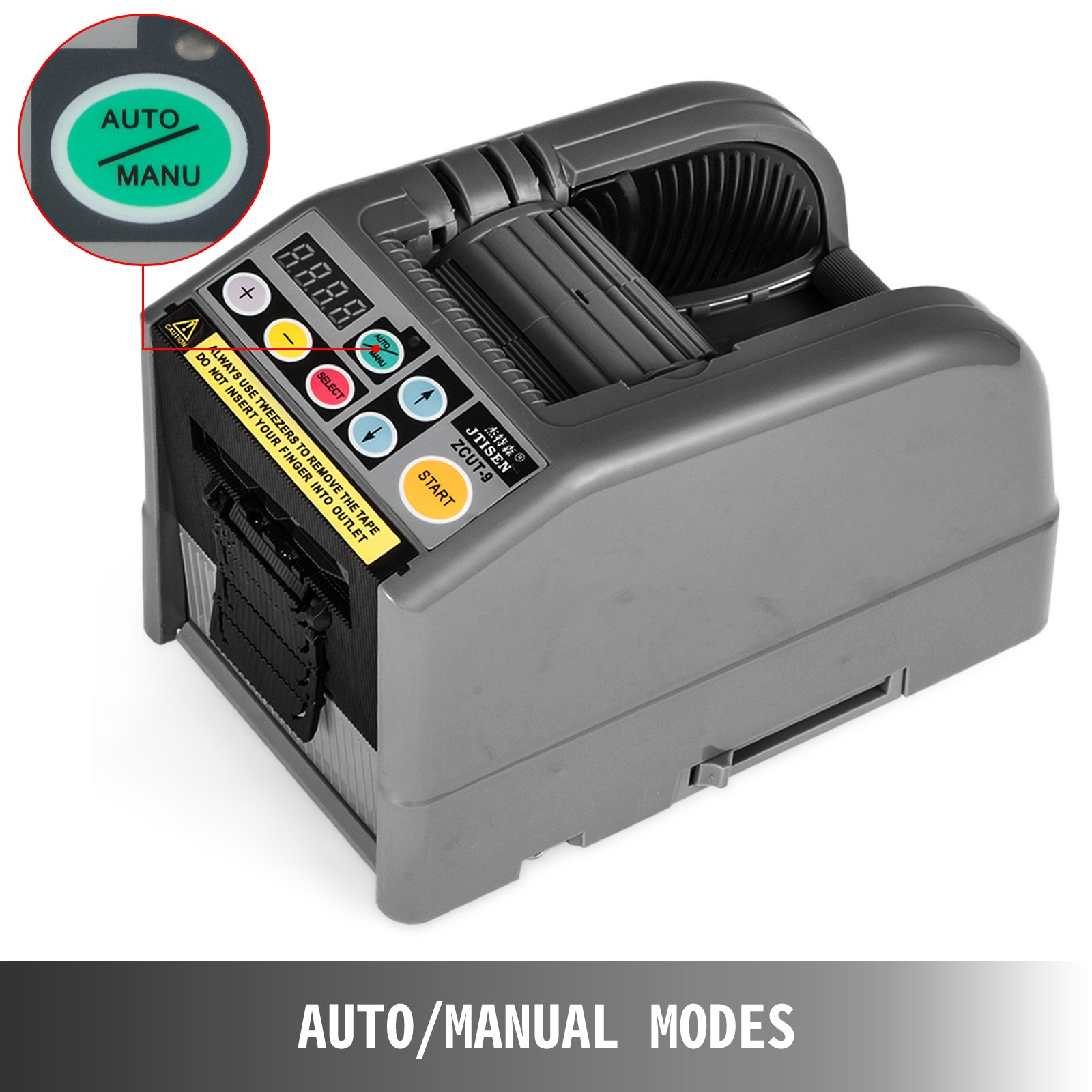 VEVOR Tape Dispenser ZCUT-9 elektronisch Klebebandspender Grau, 25 W ...