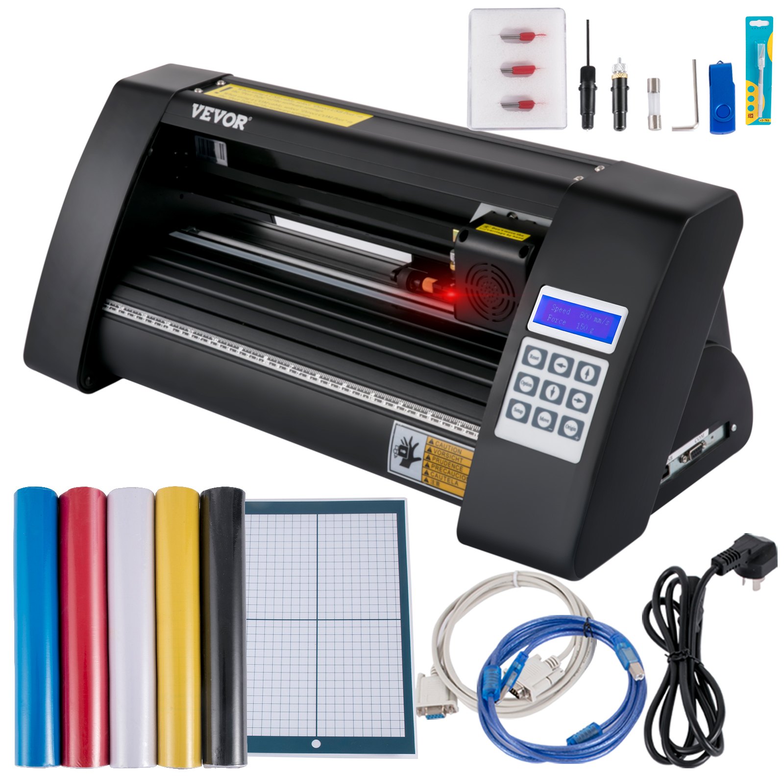 VEVOR Vinyl Schneideplotter 375 mm, Max. Schnittbreite 285 mm ...