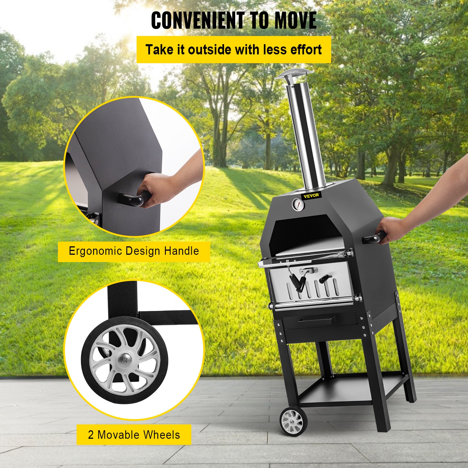 VEVOR Outdoor Küchenofen, 30 cm Pizzagröße 2Schichten Holzkohle Garten ... VEVOR Outdoor Küchenofen, 30 cm Pizzagröße 2Schichten Holzkohle Garten ...