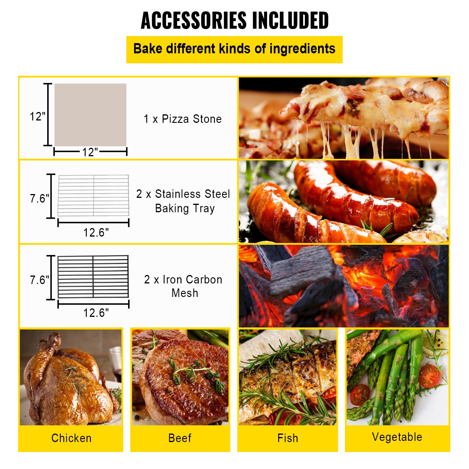 VEVOR Outdoor Küchenofen, 30 cm Pizzagröße 2Schichten Holzkohle Garten ... VEVOR Outdoor Küchenofen, 30 cm Pizzagröße 2Schichten Holzkohle Garten ...
