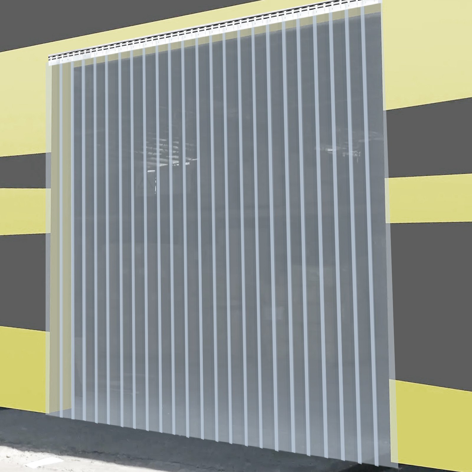 VEVOR PVC Streifenvorhang Kunststoffvorhangstreifen 45M Länge x 20cm ...