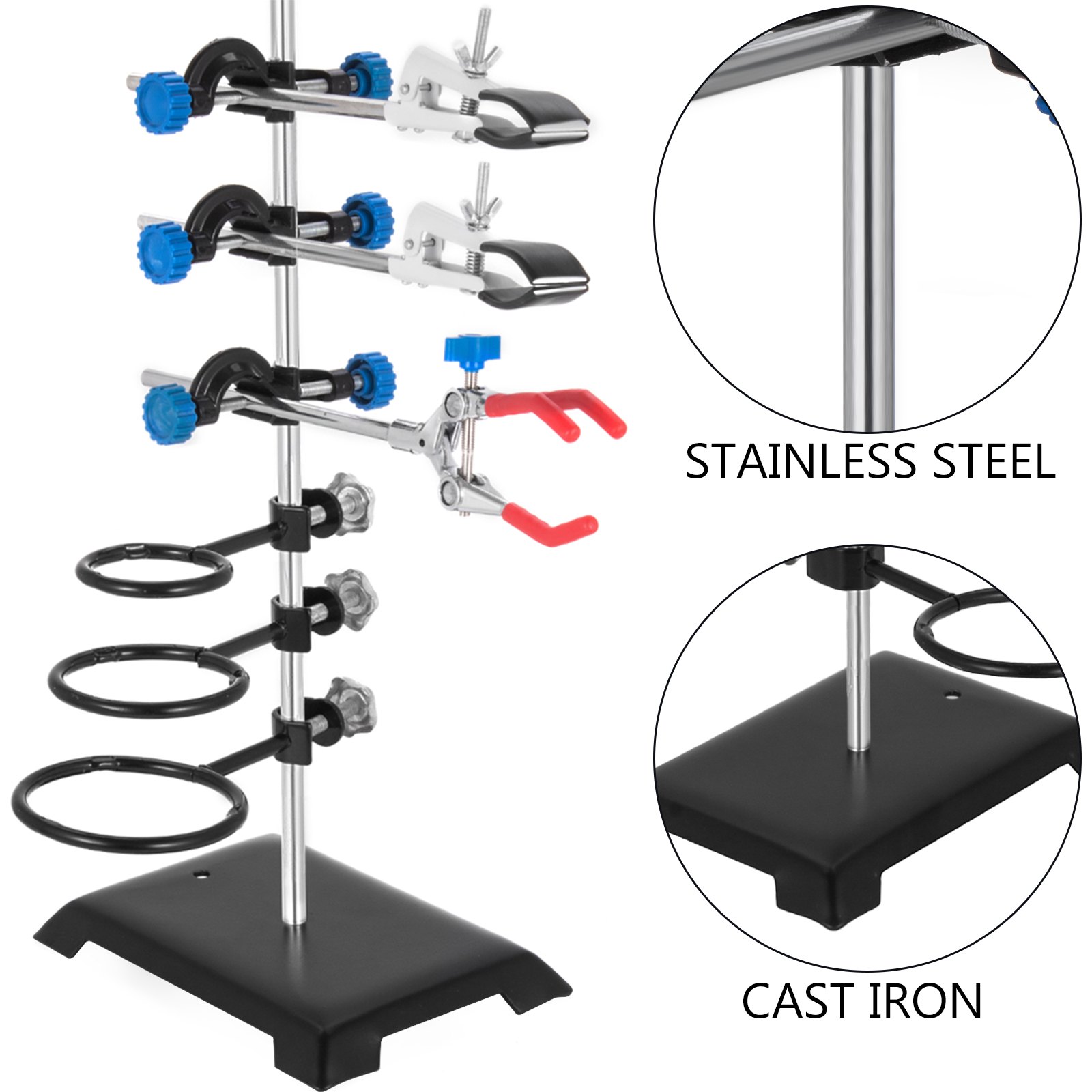 VEVOR Laborständer 60 cm laborstativ Set, Laborständer Halterungen ...