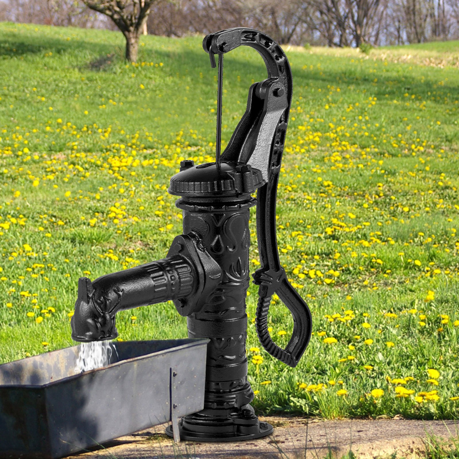 VEVOR Schwengelpumpe Gusseisen 40x15x68cm Handschwengelpumpe mit ...