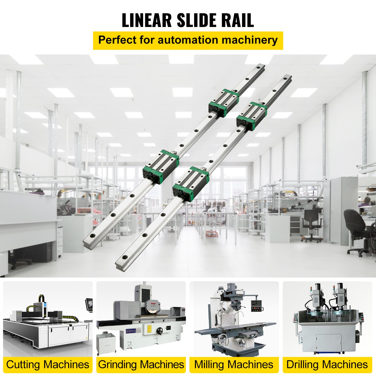 VEVOR Linearführung HSR 20 Serie Linearschienen, 1700 mm Länge ...