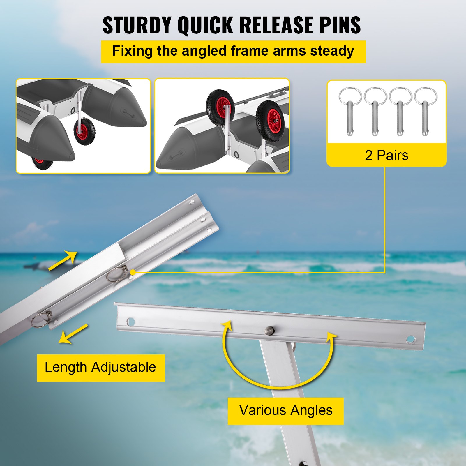 VEVOR VEVOR Ruedas de Lanzamiento para Lancha de Barco 15" / 38,1 cm ...
