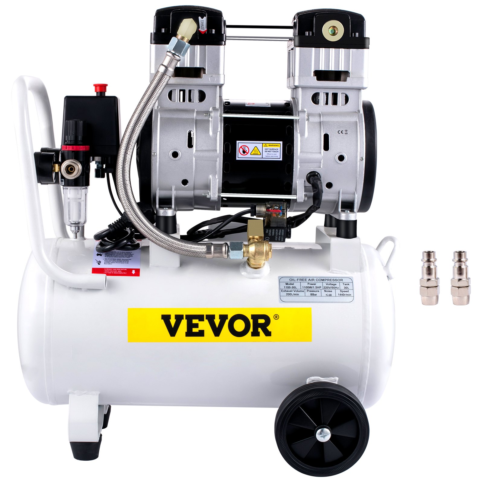 VEVOR VEVOR Compresor de Aire 1100 W 220 V Compresor Silencioso con ...
