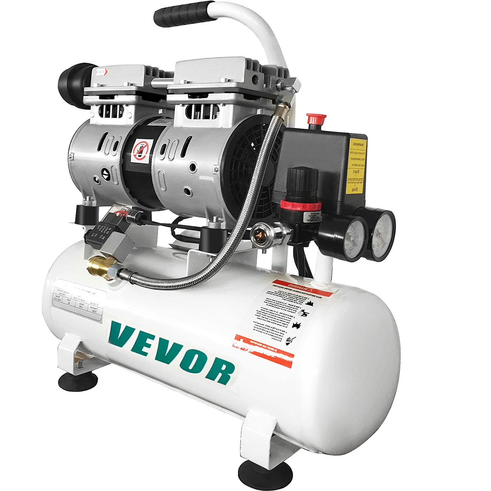 VEVOR VEVOR Compresor de Aire sin Aceite Silencioso de 2 Galones / 9 ...