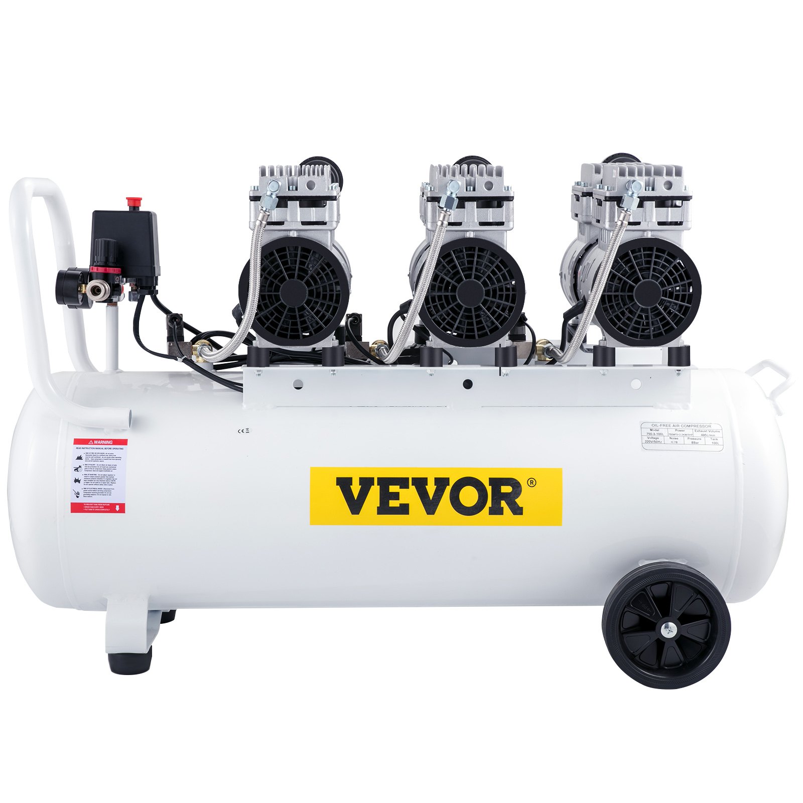 VEVOR VEVOR Compresor de Aire sin Aceite Silencioso de 22 Galones ...