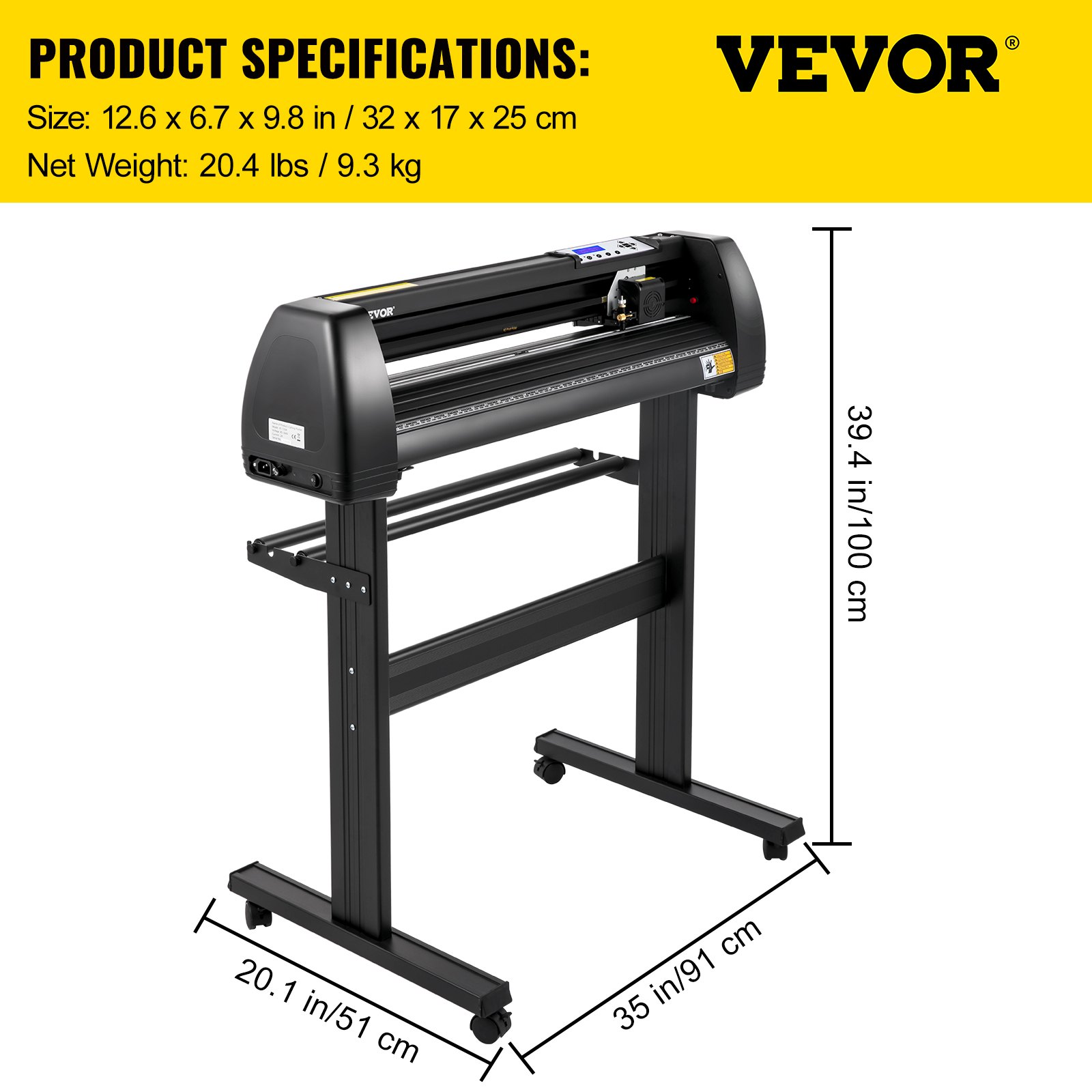 VEVOR VEVOR Plotter de Corte de Vinilo 720 mm Cortador de Vinilo Plotter de Impresion AC 90-264 ...