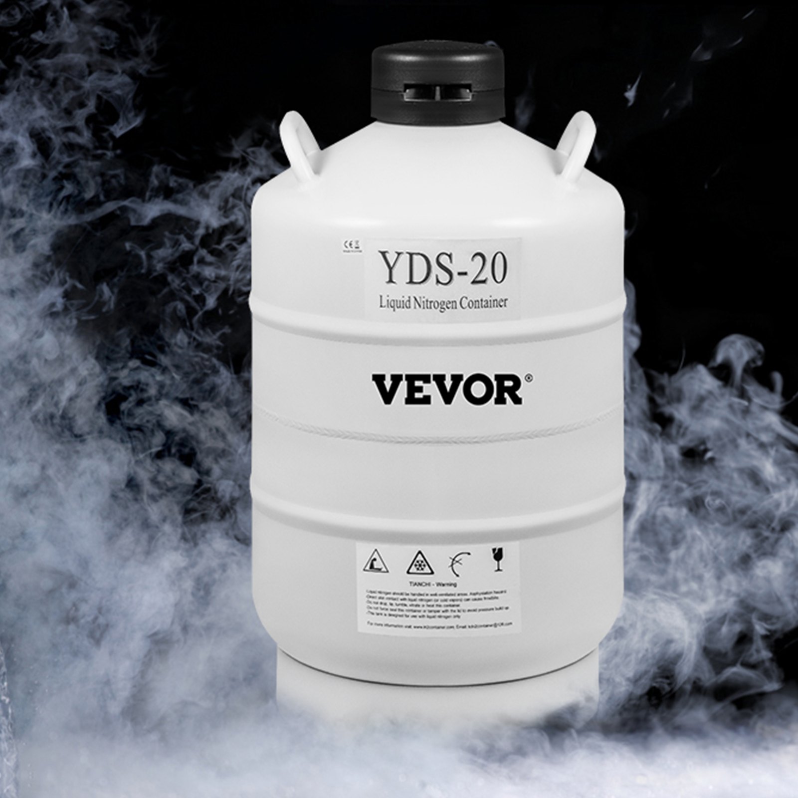 VEVOR Conteneur d'Azote Liquide 20 L, Récipient Cryogénique d'Azote ...