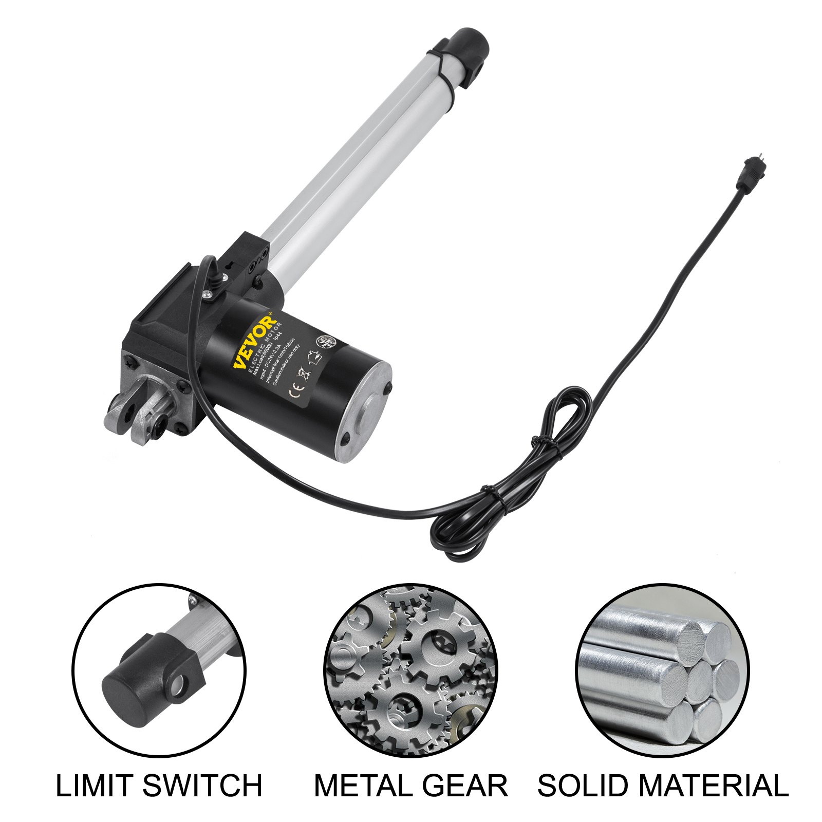 VEVOR Vérin Électrique 380-610 mm Actionneur Lineaire Vérin Électrique ...