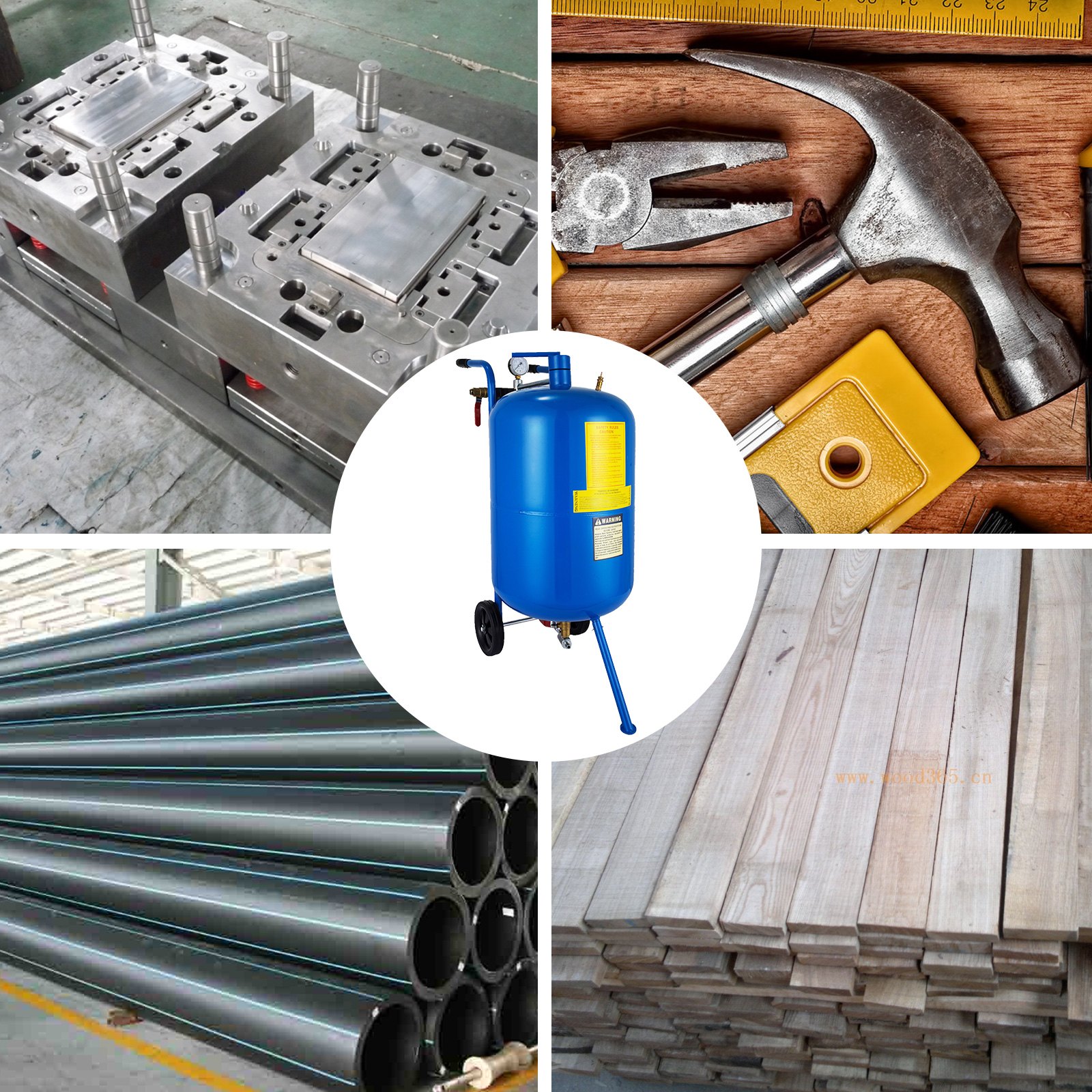 VEVOR Sableuse Pneumatiques en Acier, Machine de Sablage Bleue avec ...