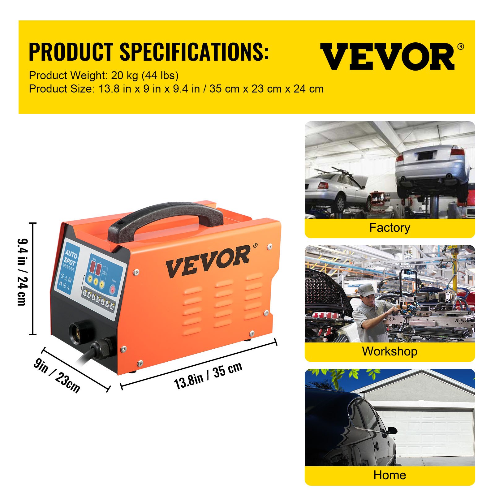 VEVOR Débosseleur Carrosserie 3800 A, Extracteur de Bosse de Voiture 7 ...