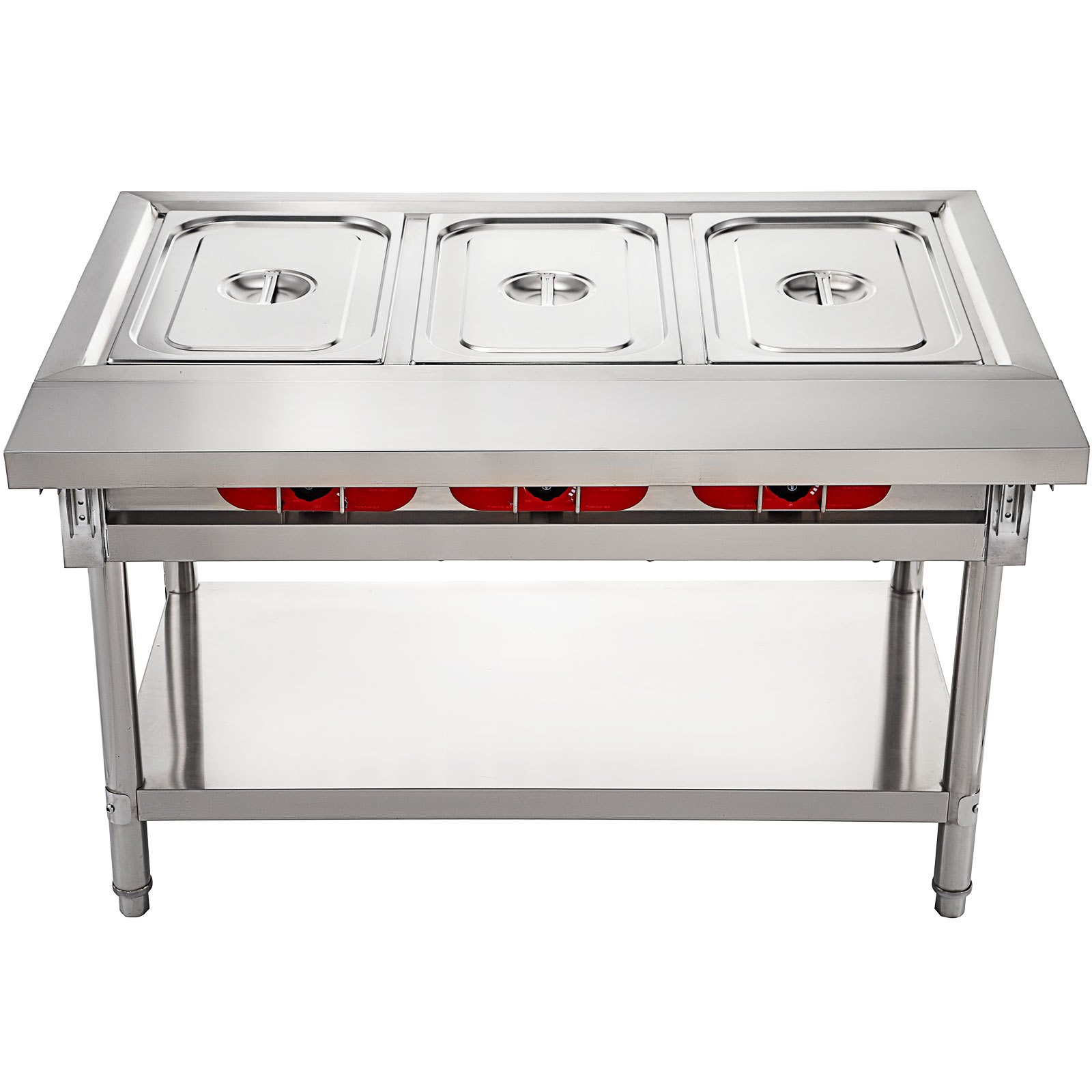 VEVOR Buffet Chauffant Électrique à 3 Bacs Chauffe-Plat Professionnel ...