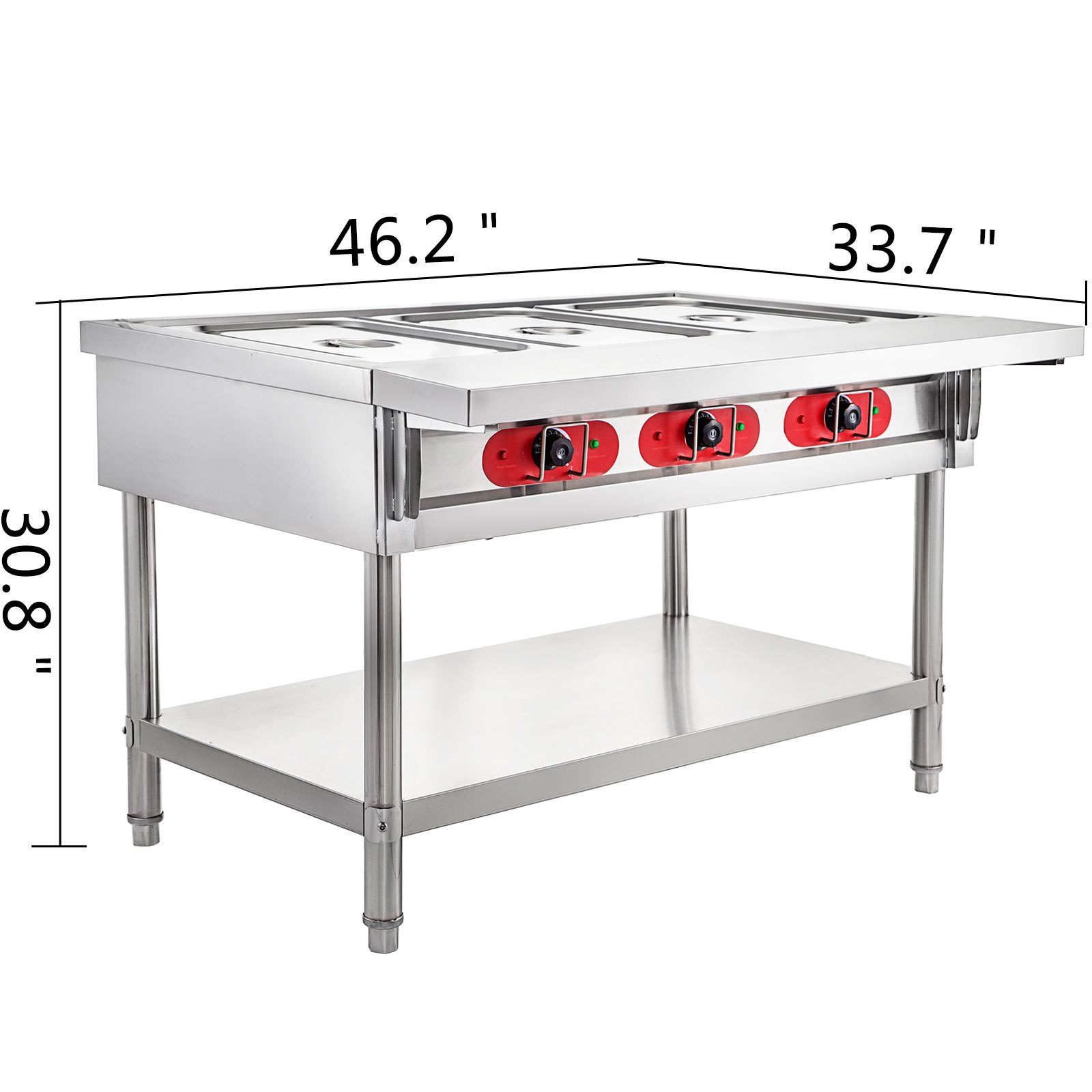 VEVOR Buffet Chauffant Électrique à 3 Bacs Chauffe-Plat Professionnel ...