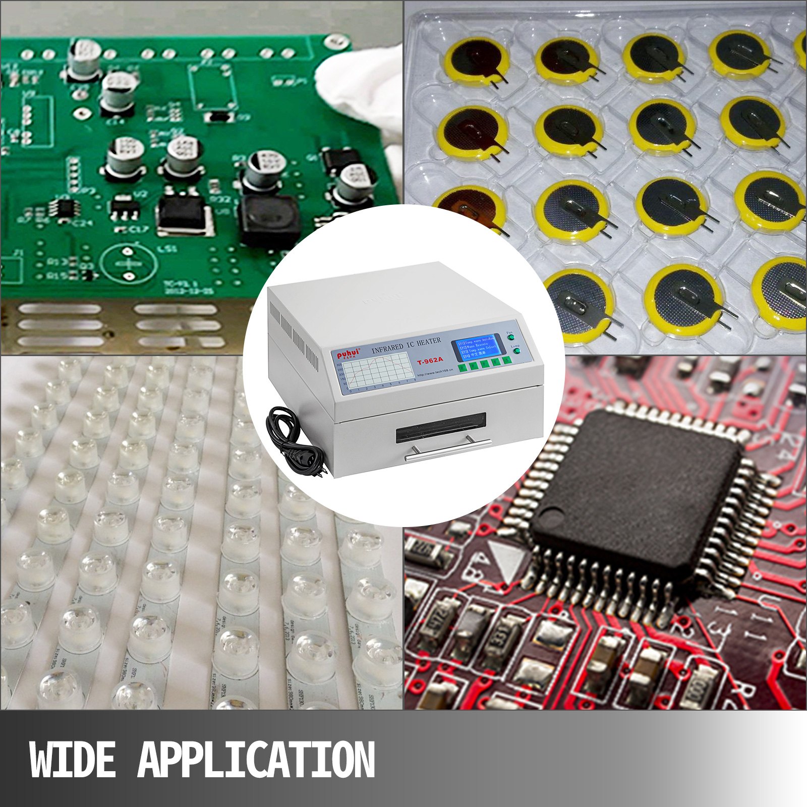 VEVOR Machine de Soudage par Refusion T-962A SMD Four à Refusion 1500W ...