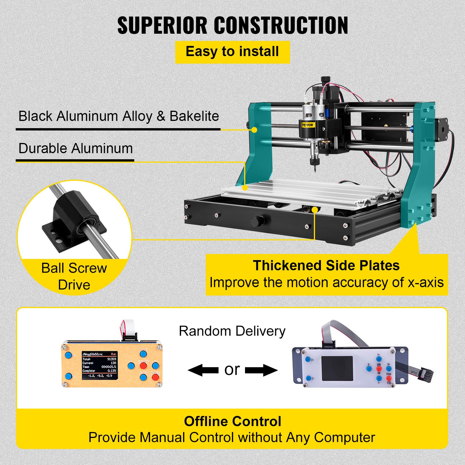 VEVOR Graveur Laser 3018 Pro 2 en 1 avec 2.5W Module Laser Machine ...