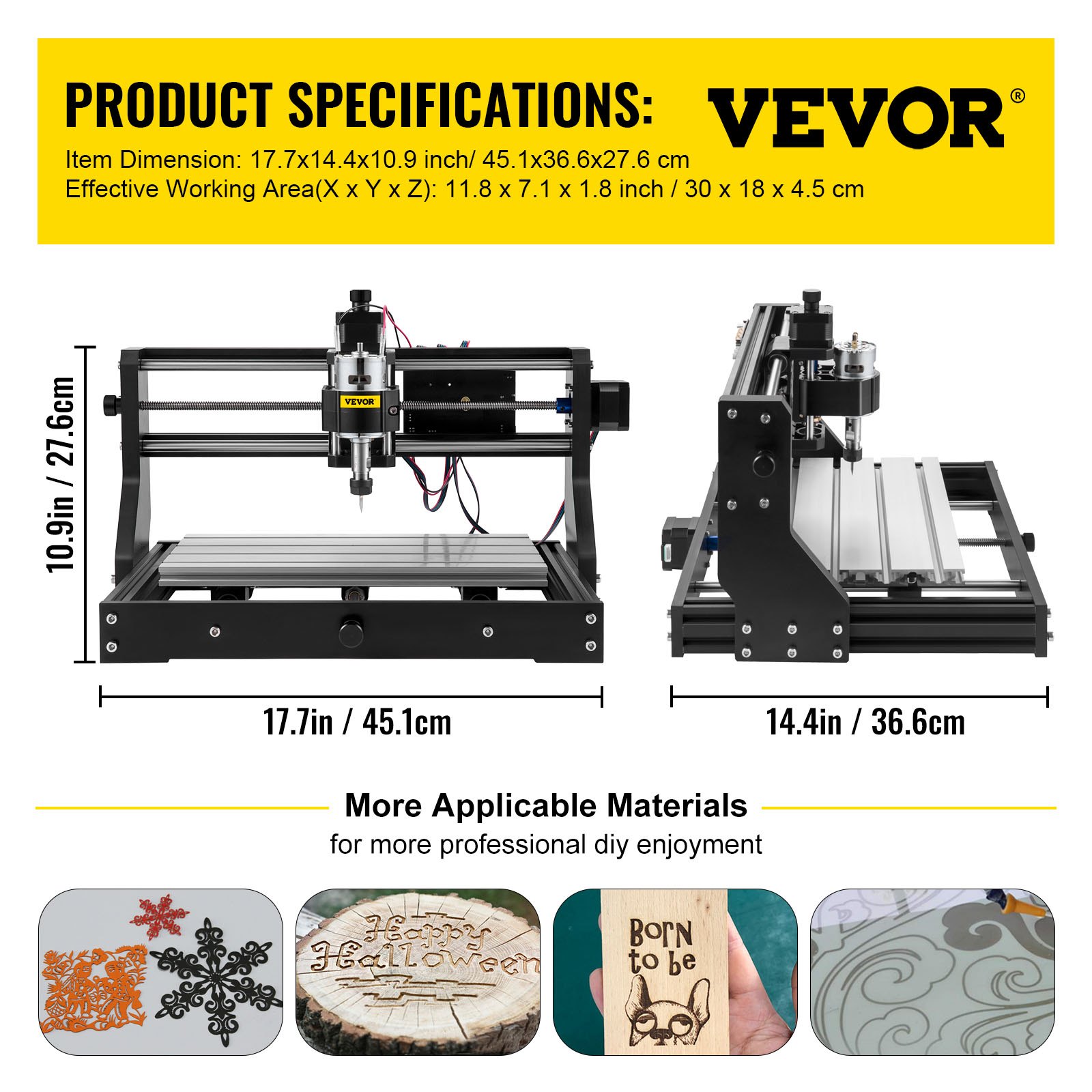 VEVOR Graveur Laser 3018 Pro 2 en 1 avec 2.5W Module Laser Machine ...
