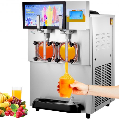 VEVOR Machine à Granités Commerciale 2x8L Machine à Granitas en Inox ...