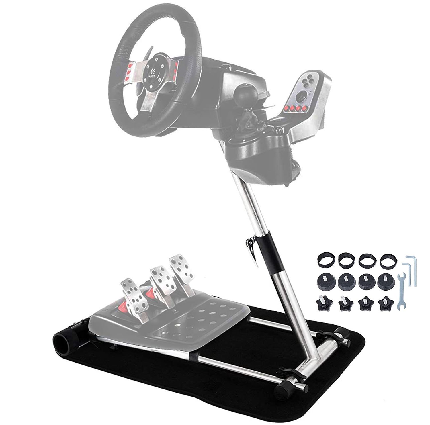 VEVOR Support de Volant de Course, Réglable Roues Logitech G27 G25 G29 ...