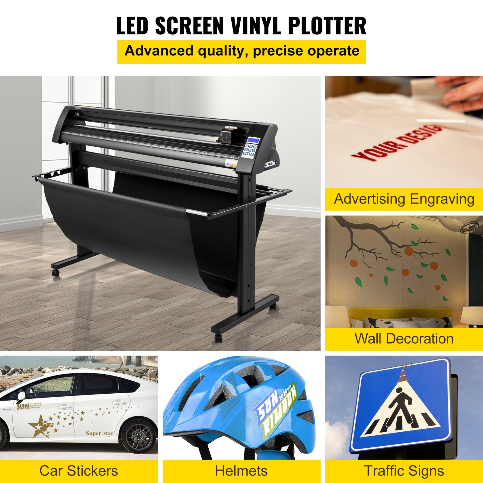 VEVOR Plotter de Découpe Vinyle 1350 mm Traceur de Coupe Vinyle ...