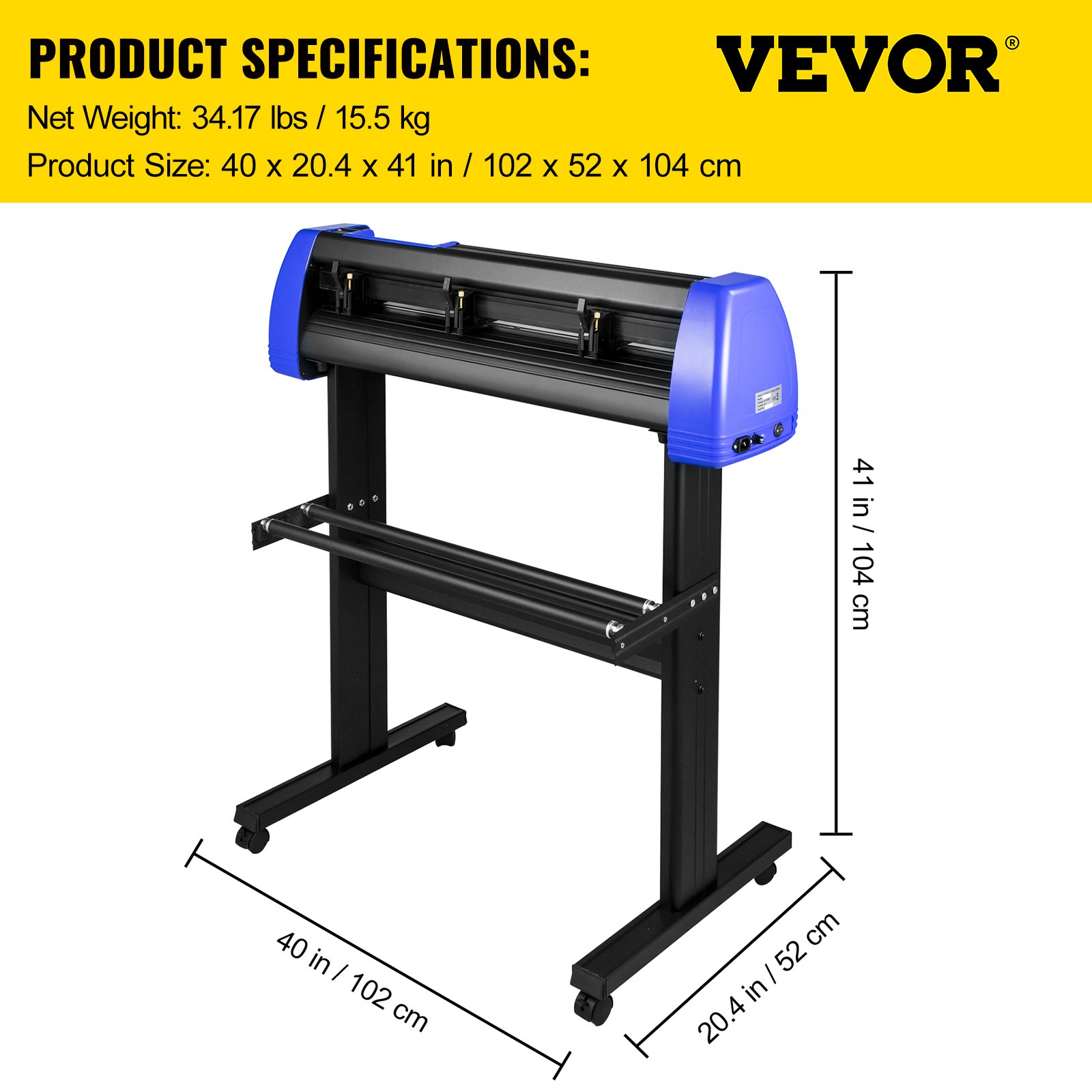 VEVOR Plotter de Découpe Vinyle 870 mm Machine de Traceur de Coupe ...