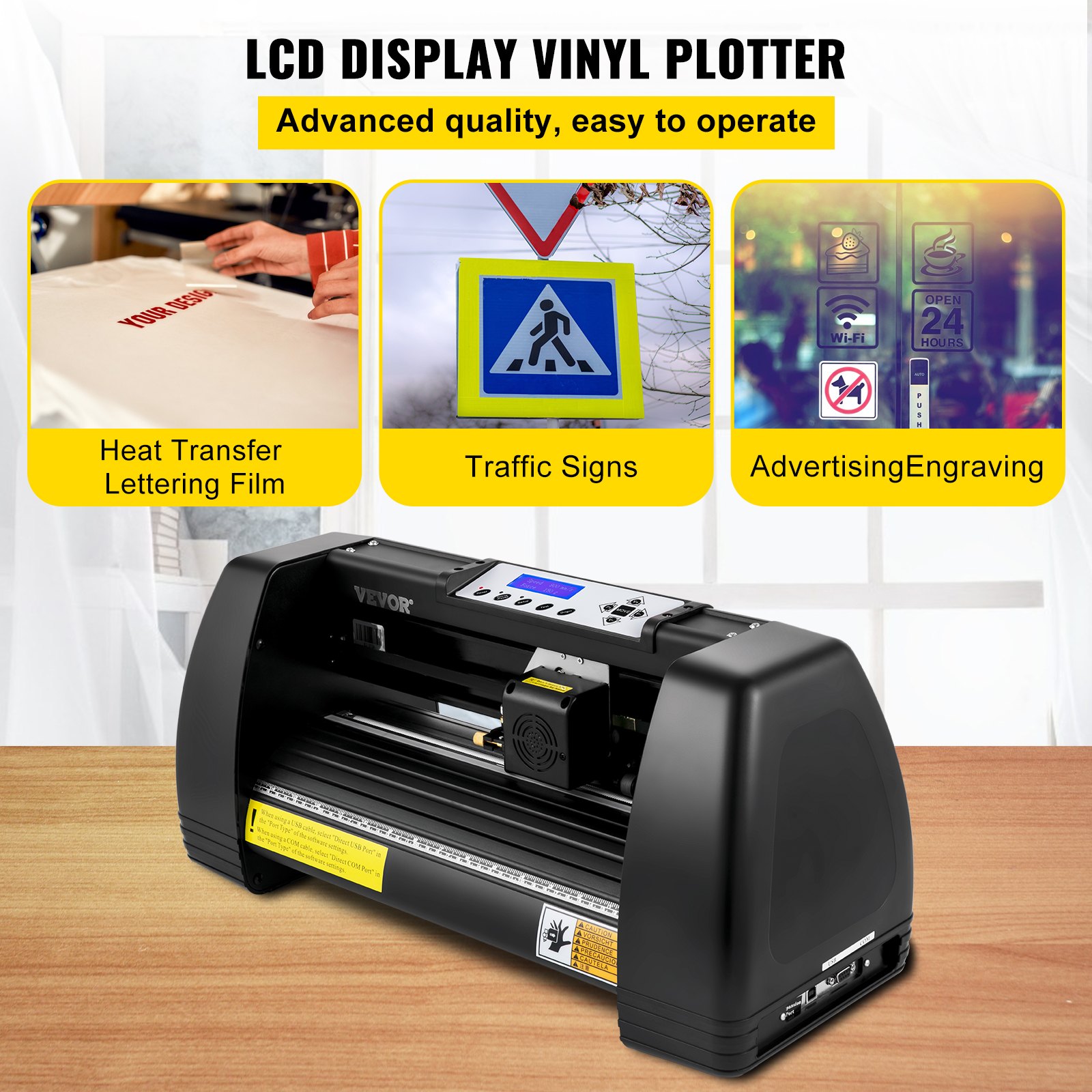 VEVOR Plotter de Découpe Vinyle 375 mm Machine Traceur de Coupe ...