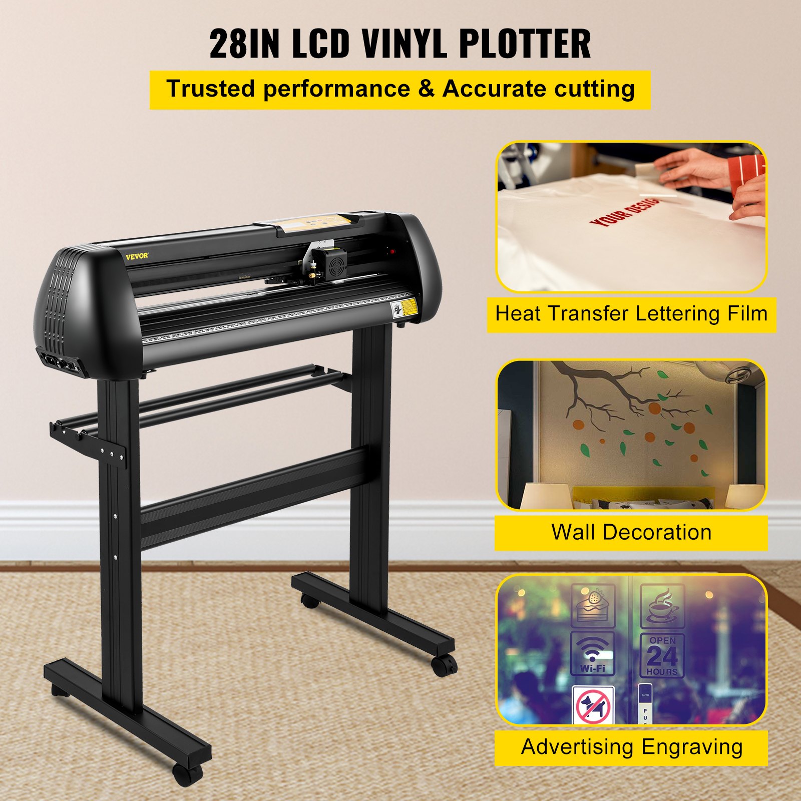 VEVOR Plotter de Découpe Vinyle Traceur de Coupe 720 mm avec Logiciel ...
