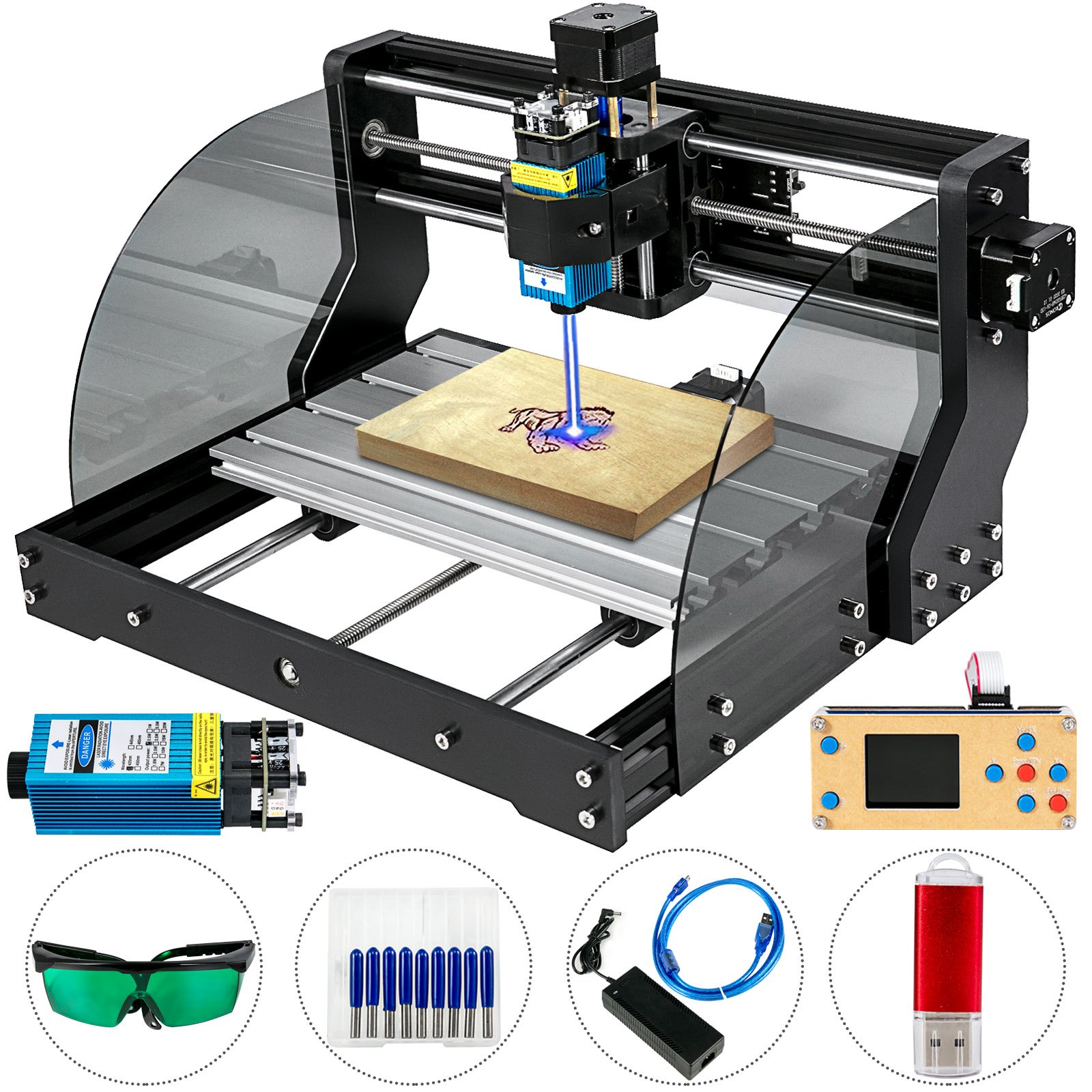 VEVOR Graveur Laser 3018 Pro Max 2 en 1 avec 500mv Module Laser Machine ...
