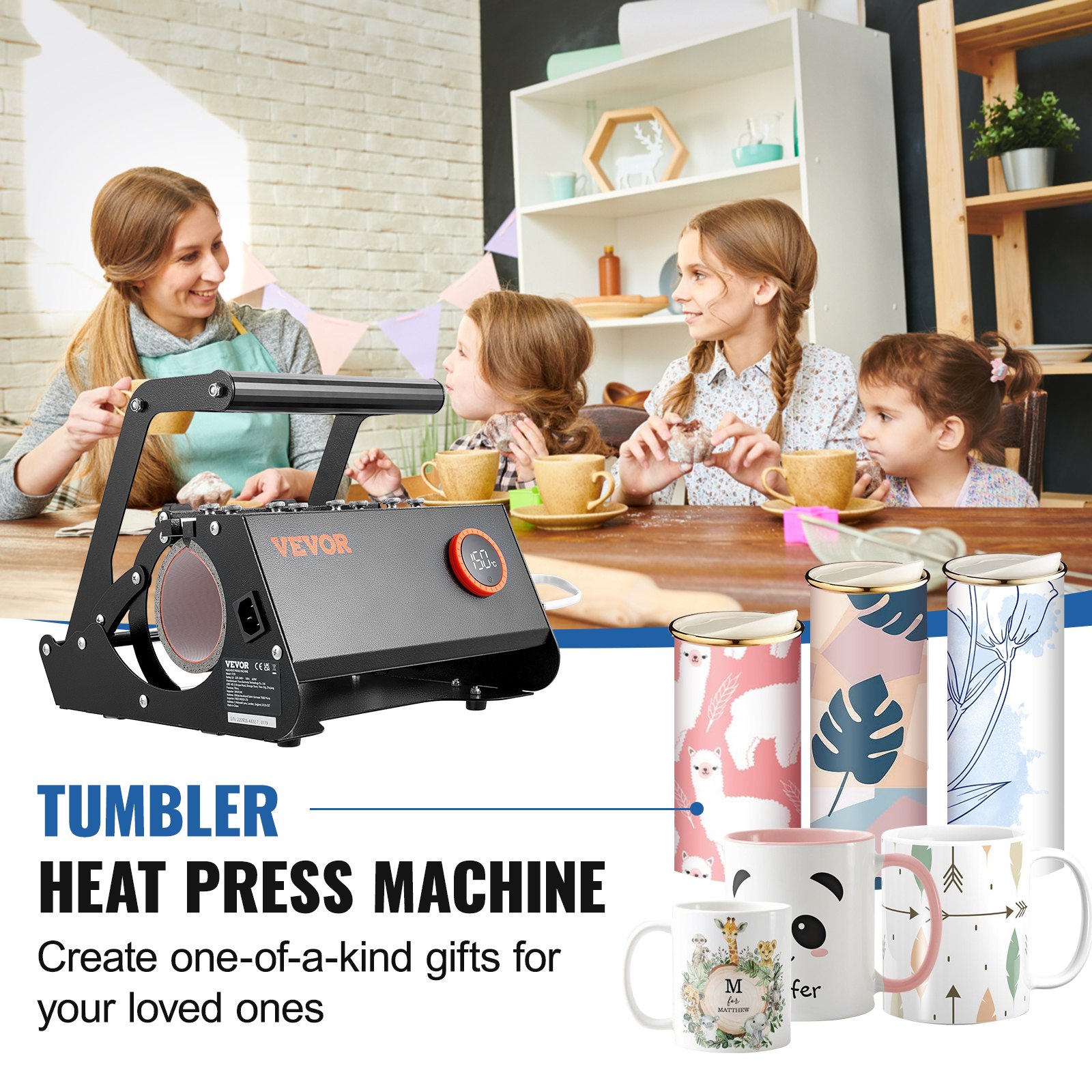VEVOR Mug - Presse à sublimation - 600 W - Pour impression - Presses à ...