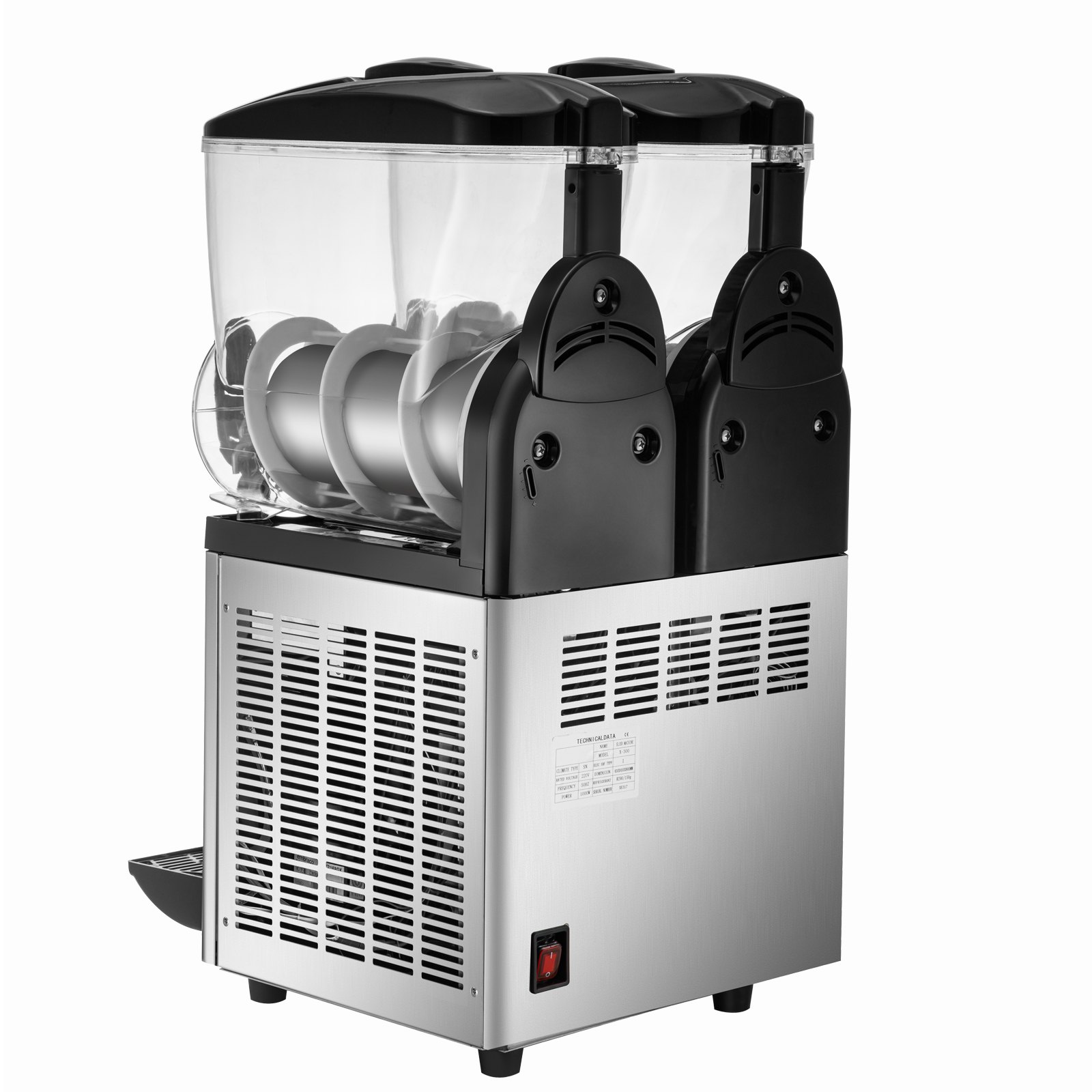 VEVOR Machine à Granité 2 x 15 L Machine de Glace Fondue 430 x 450 x ...