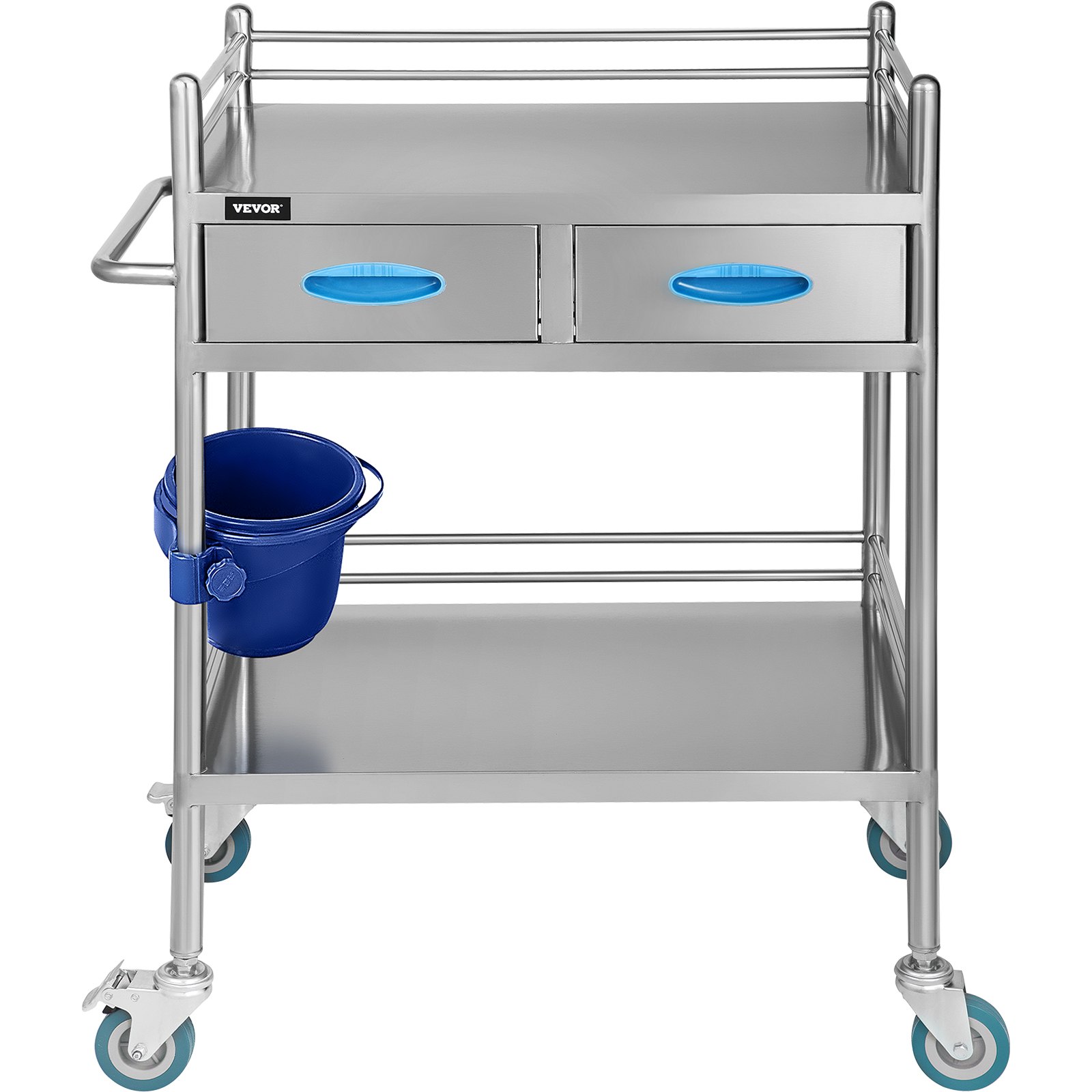 VEVOR Chariot de Laboratoire Inox, Service Table Roulante Desserte 2 ...
