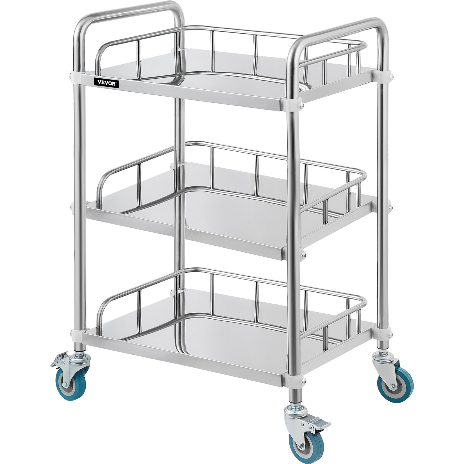 VEVOR Chariot de Laboratoire à 3 étages,Chariot de Service 85*66*39cm ...