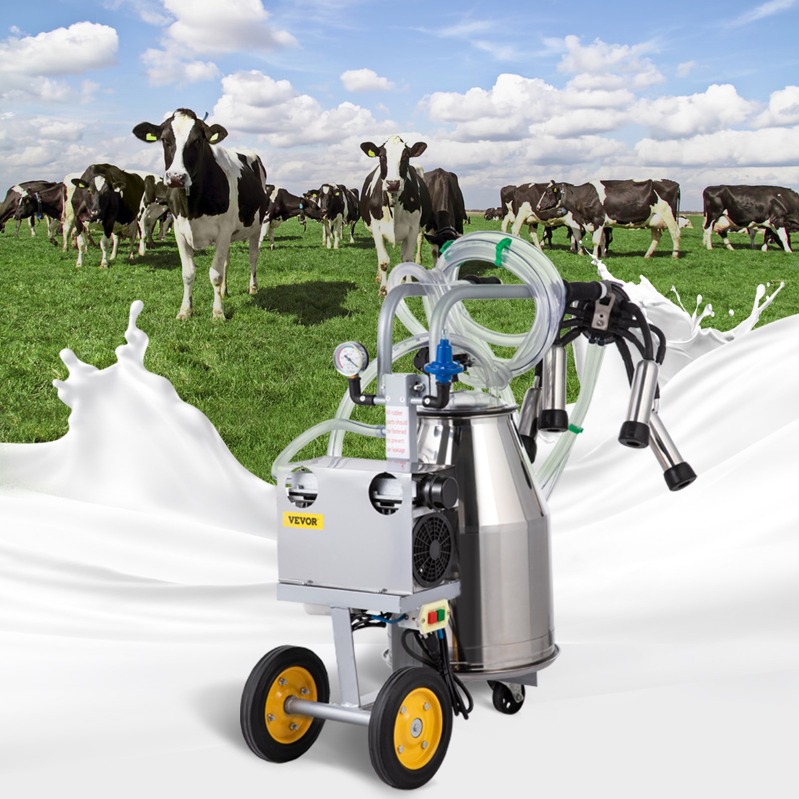 VEVOR Machine à Traire Électrique, Trayeur de Ferme de 25 L, Traite des ...