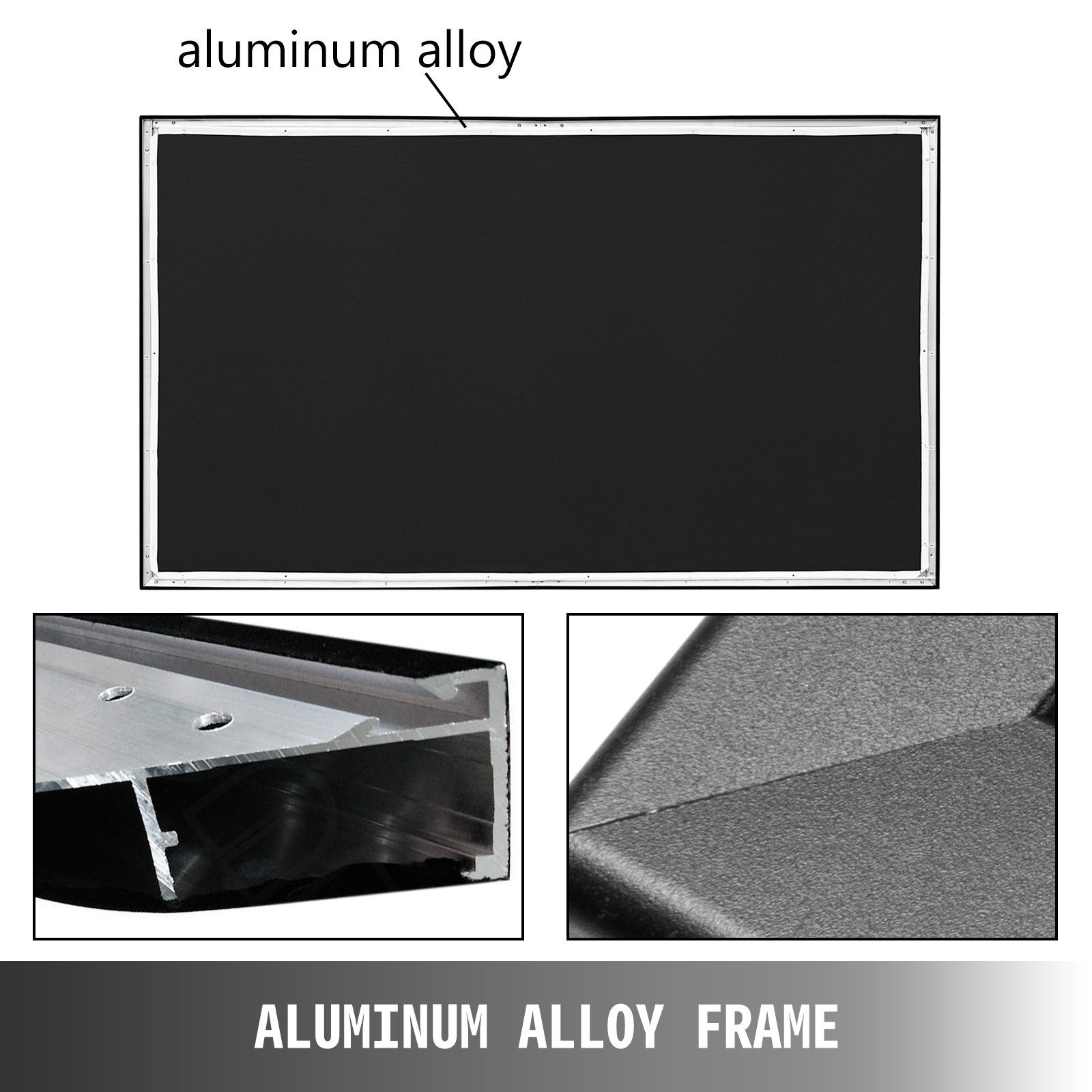 VEVOR Grand écran de Projection HD 130 ", Toile de Projecteur 16:9 ...
