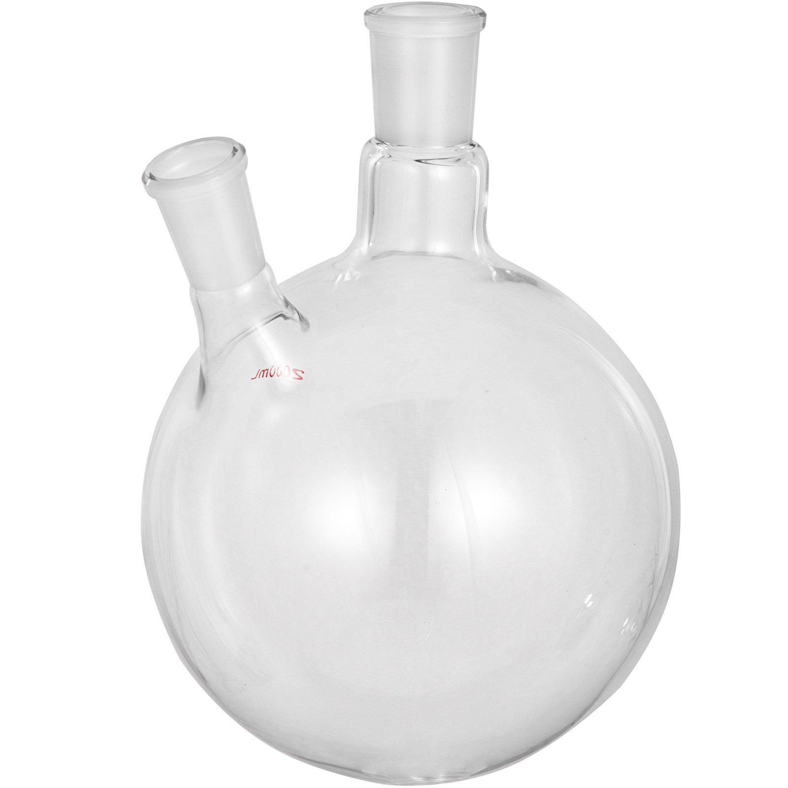 VEVOR Ballon Fond Rond à 2 Cols, Ballon de Laboratoire 2 L, Ballon ...