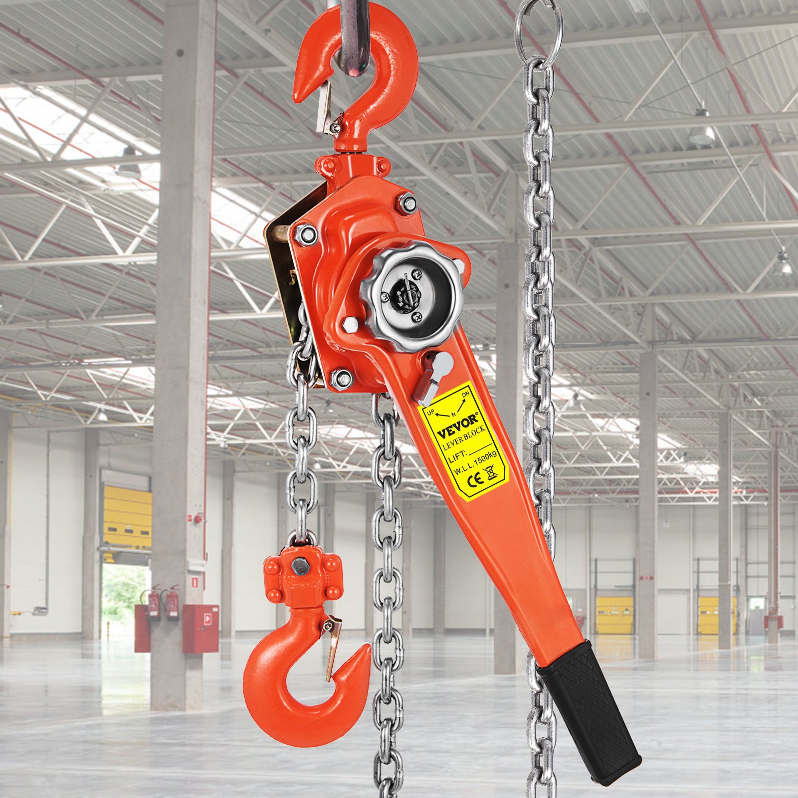 VEVOR VEVOR 1.5T 1.5M Paranco a Catena a Doppio Cricco Paranco a Catena ...