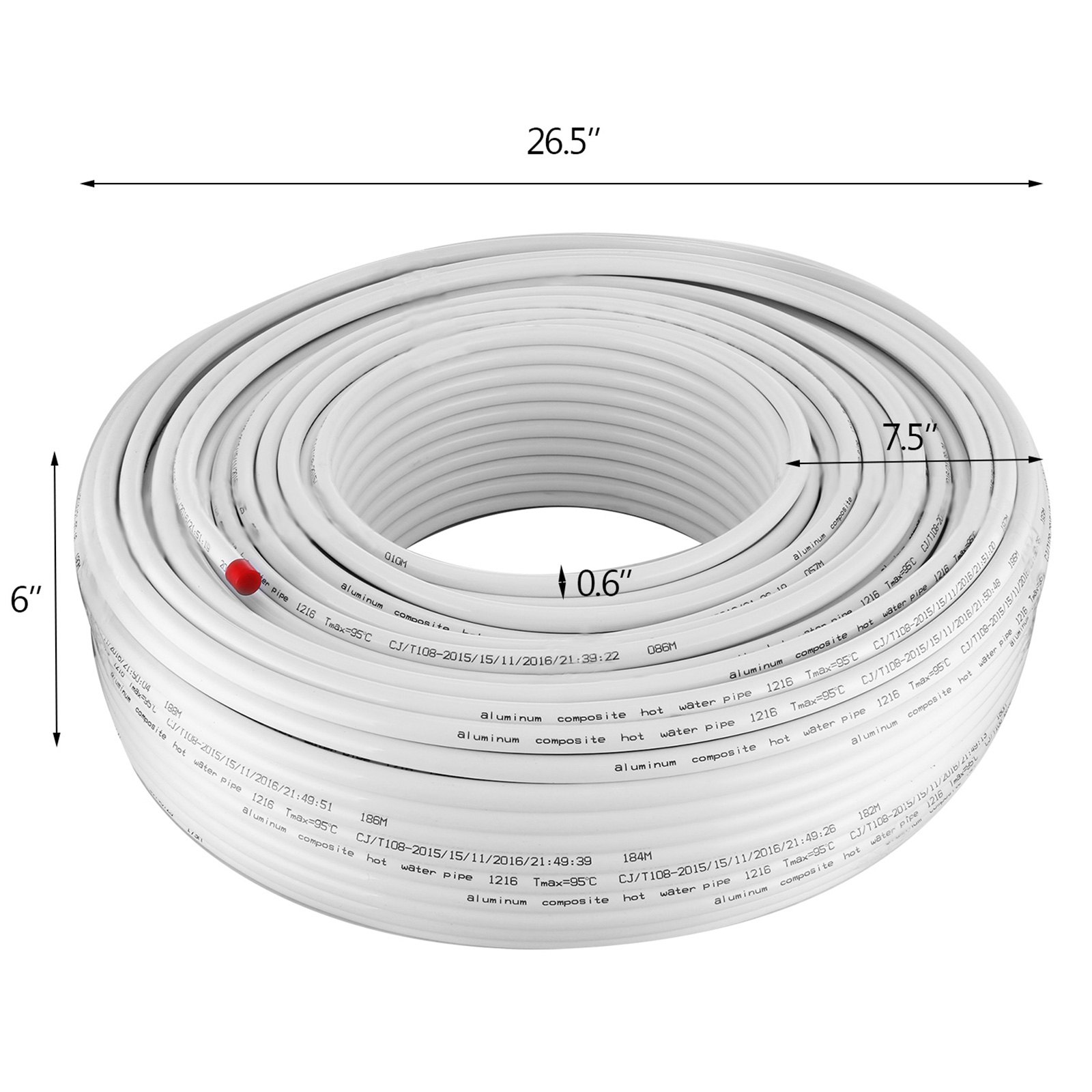 VEVOR 16x2mm Tubo Multistrato In Alluminio Lunghezza Da 200m Alluminio ...