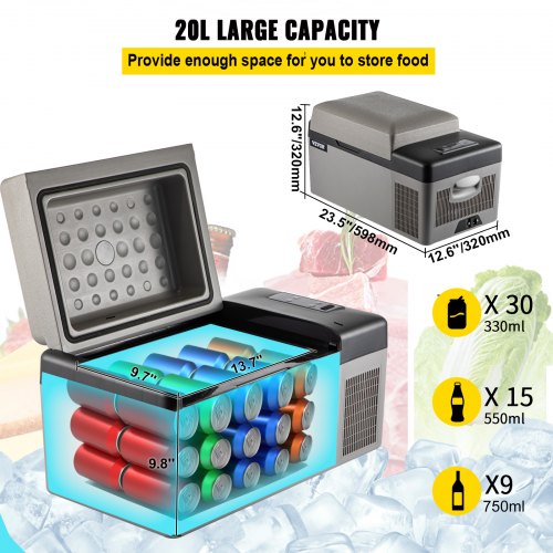 VEVOR VEVOR Frigorifero Portatile da 20L per Auto 220V/12V, Congelatore ...