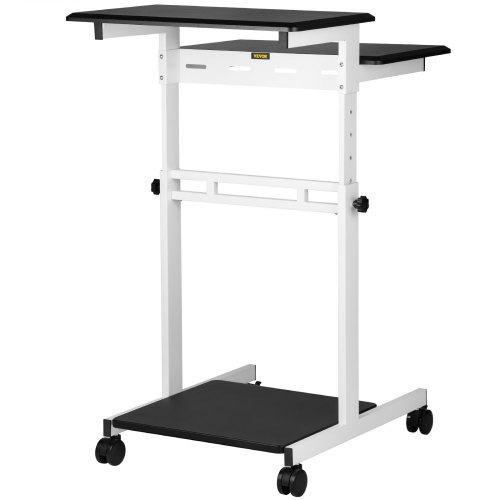 VEVOR VEVOR Scrivania Mobile a 3 Ripiani Regolabili da 87-119 cm ...
