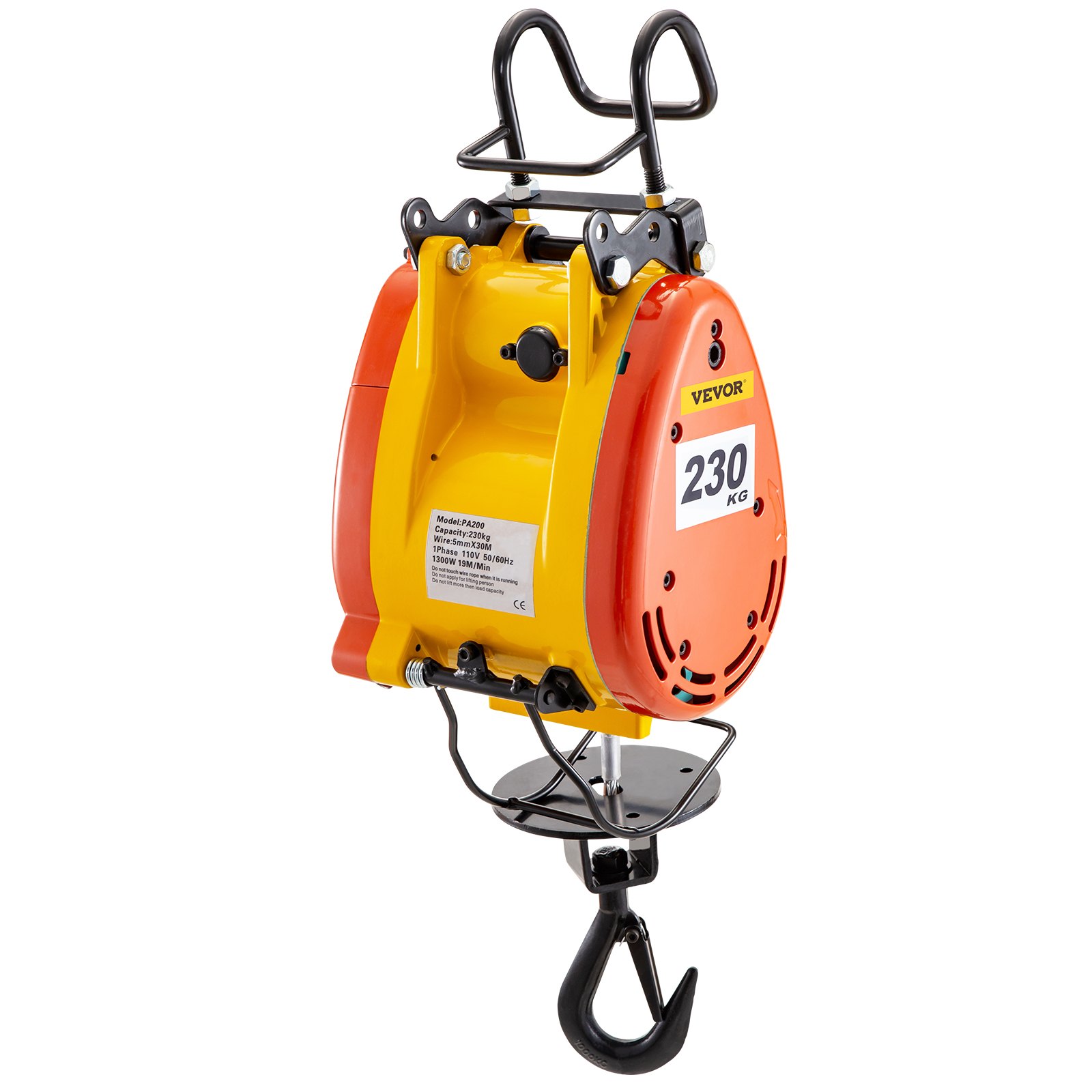 VEVOR VEVOR Paranco Elettrico da 230 kg, 1300 W 220 V PA200 Capacità di ...