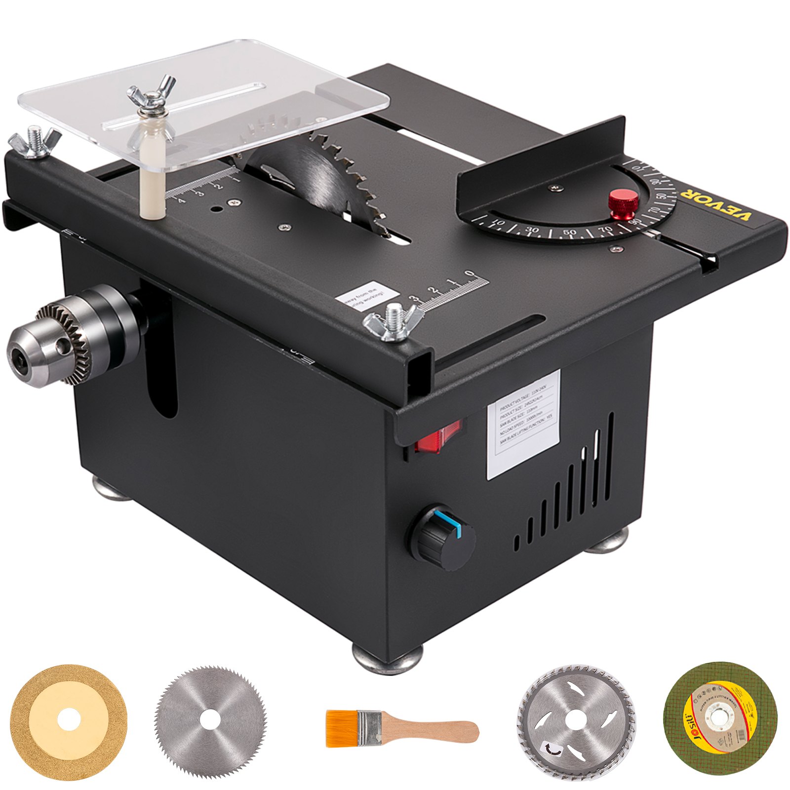 VEVOR VEVOR Mini Sega da Tavolo Multifunzionale, 150 W 5,6 kg Velocità ...