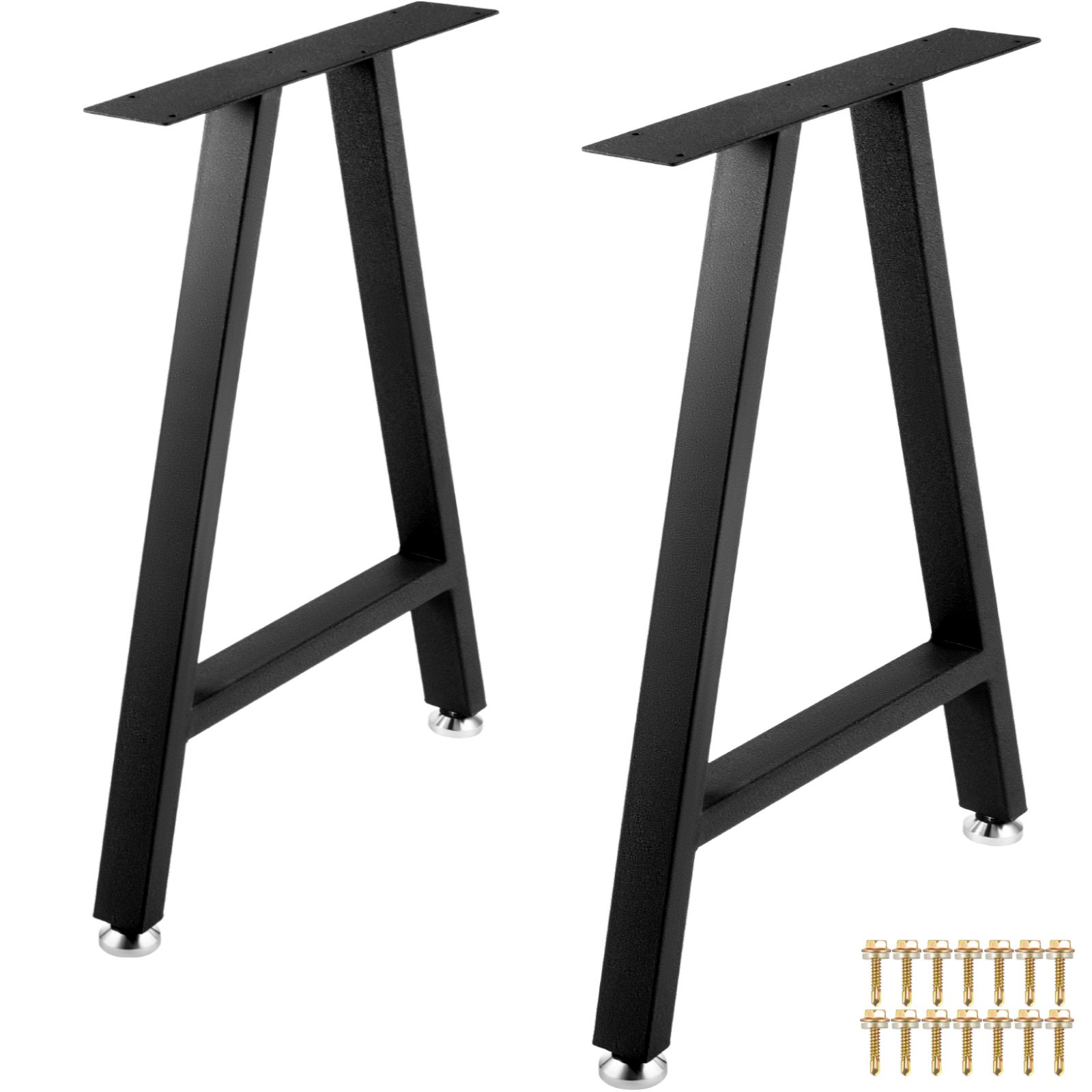 VEVOR VEVOR 2 Pezzi Gambe da Tavolo in Ferro a Forma di A, 71x45 cm ...