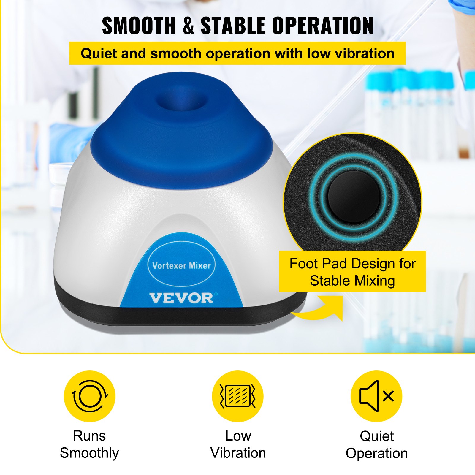 VEVOR VEVOR Mini Miscelatore a Vortice 6000 Giri/Min (Fissa), Mini ...